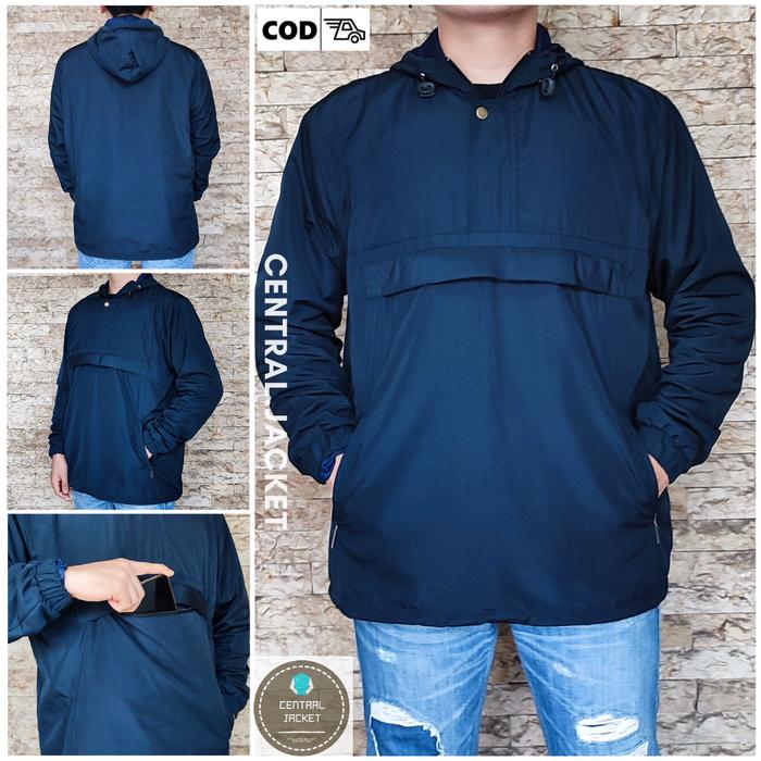 Jual Jaket Cagoule Pria Waterproof - Jaket Cagoule Kantong Doraemon ...