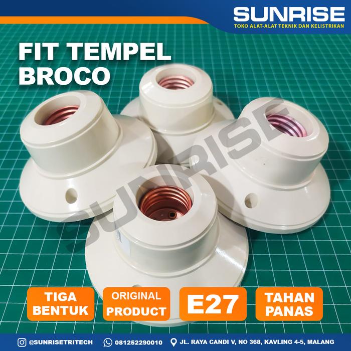 Jual FITTING LAMPU TEMPEL / PLAVON BROCO E27 - OVAL - Kota Malang ...