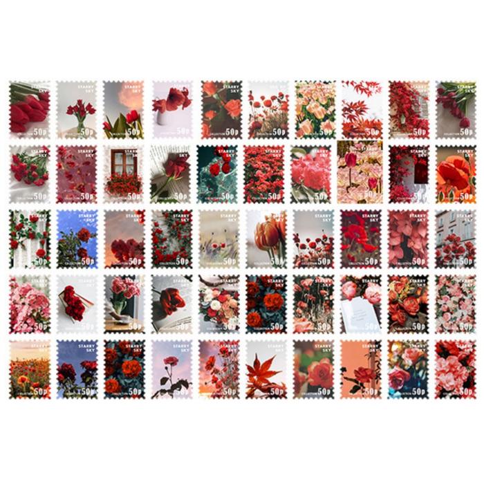 Jual 50 Lembar Sticker Pack Flower | Scrapbook | Bullet Journal | Bujo ...