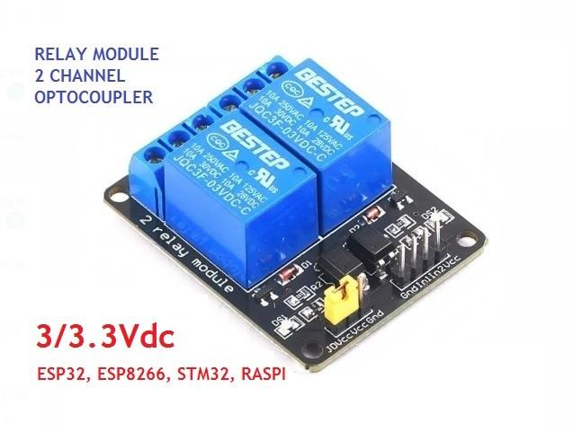 Jual Relay 3V Module 2 Channel 3.3V With Optocoupler 2CH Modul - Kota Bandung - TOKO RYTECH ...