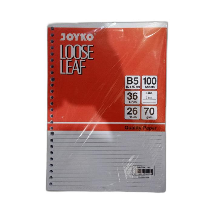 Jual Loose Leaf / Isi Kertas File / Binder Joyko B5-7026 / 100 Lembar - Jakarta Barat - Johan ...