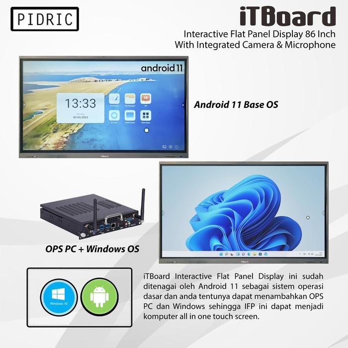 Jual iTBoard Interactive Flat Panel Display 98 Inch Smartboard ...
