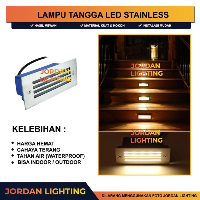 Jual Lampu Tangga LED 3 Watt 3W Aluminium Stainless Tanam Dinding ...
