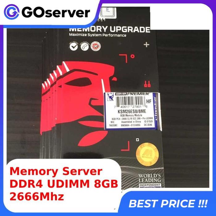 Jual Memory Server DDR4 ECC UDIMM 8GB 2666Mhz PC4-2666 KSM26ES8/8ME ...