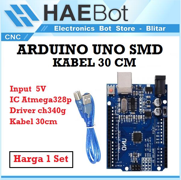 Jual [HAEBOT] Arduinoo Uno R3 SMD Board Ch340G atmega328p + kabel USB ...