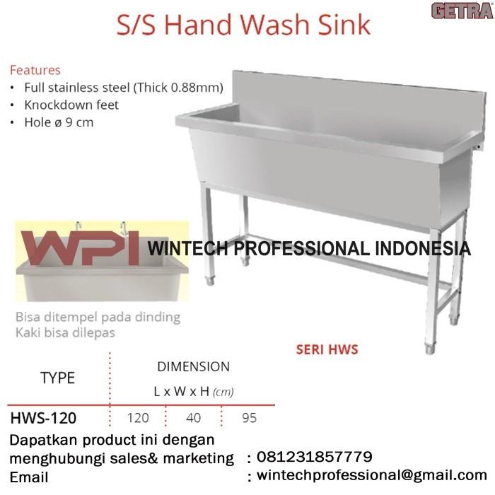 Jual GETRA HWS-120 SS HAND WASH SINK - WASTAFEL CUCI TANGAN STAINLESS ...