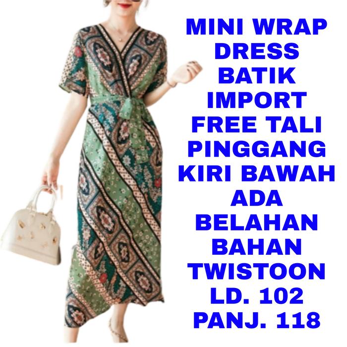 Jual WK MIDI WRAP DRESS BATIK IMPORT WANITA HALUS TIDAK NERAWANG MEWAH - Kota Bandung - warung ...