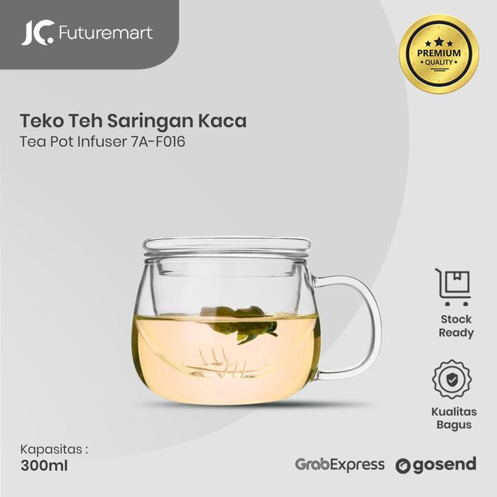 Promo Tea Pot Glass Infuser 300Ml | Teko Teh Saringan Kaca - 7A-F016 ...