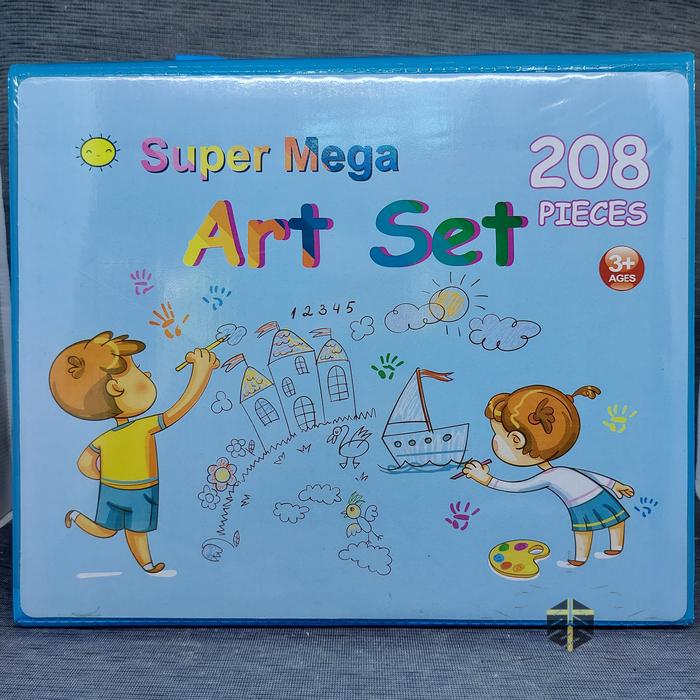 Jual Super Mega Art Set 208 pcs Crayon Paket Alat Gambar Lengkap Murah ...