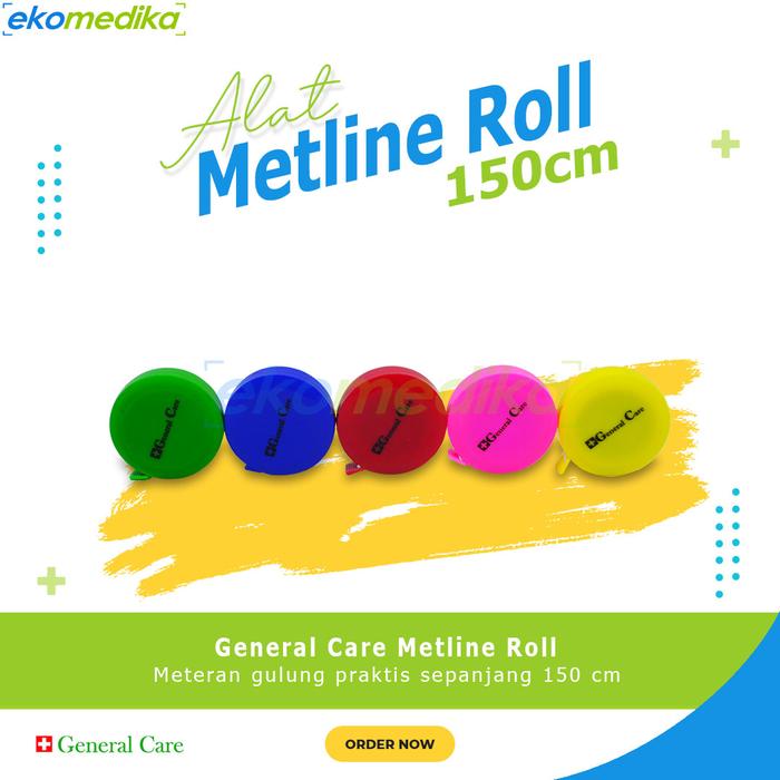 Jual Meteran Roll Metline Ukur Lingkar Kepala Metlin Rol Murah General ...