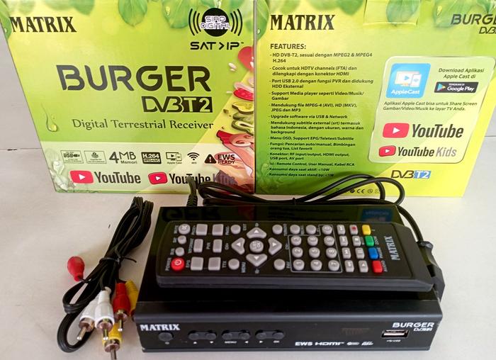Jual STB DVB-T2 Matrix BURGER Digital Terrestrial Receiver - Kota ...