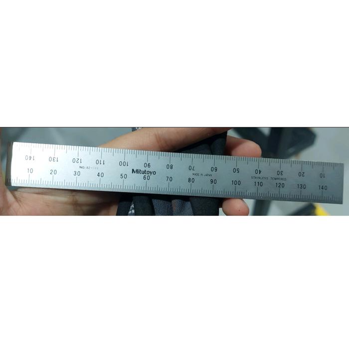 Jual Penggaris Mitutoyo 15cm 182-111 Stainless Steel Rigid Rule Rulers ...