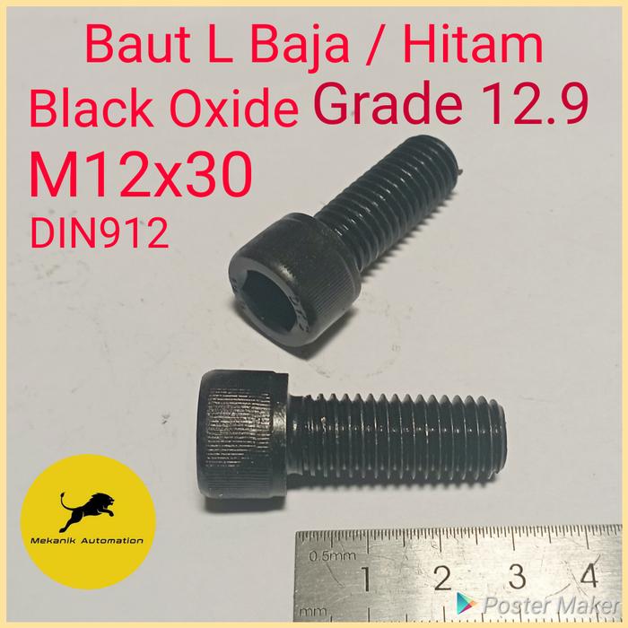 Jual Baut L M12 x 30 Baja Grade 10.9 - Jakarta Timur - Mekanikautomation | Tokopedia