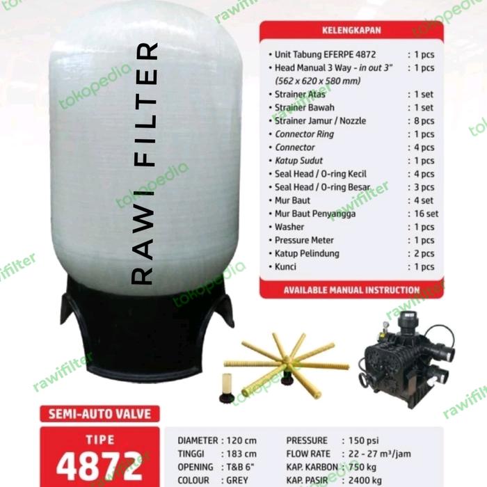 Jual TABUNG FRP 4872 Tabung Filter Air kapasitas 27m3/jam - Kota ...