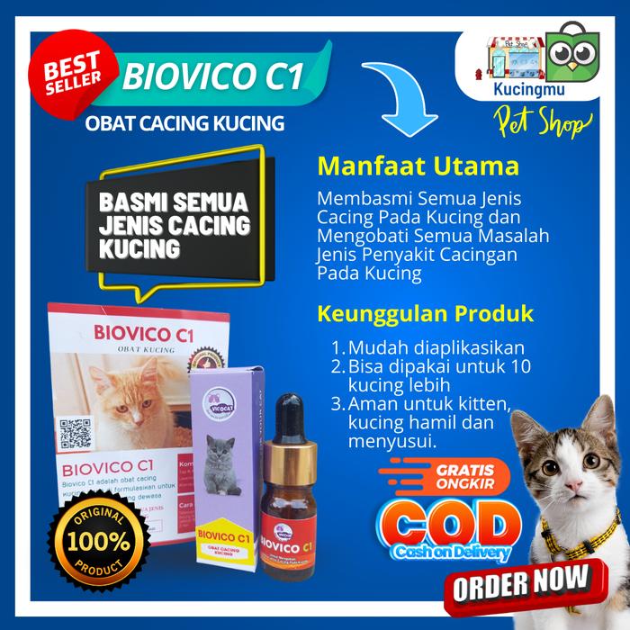 Jual Biovico C1 Obat Basmi Semua Jenis Cacing Kucing - Jakarta Selatan ...