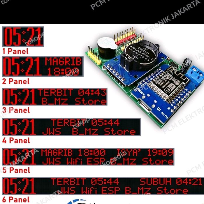 Jual controller jws jam solat sholat wifi esp8266 untuk 2 panel p10 p 10 - Jakarta Barat - PCM ...