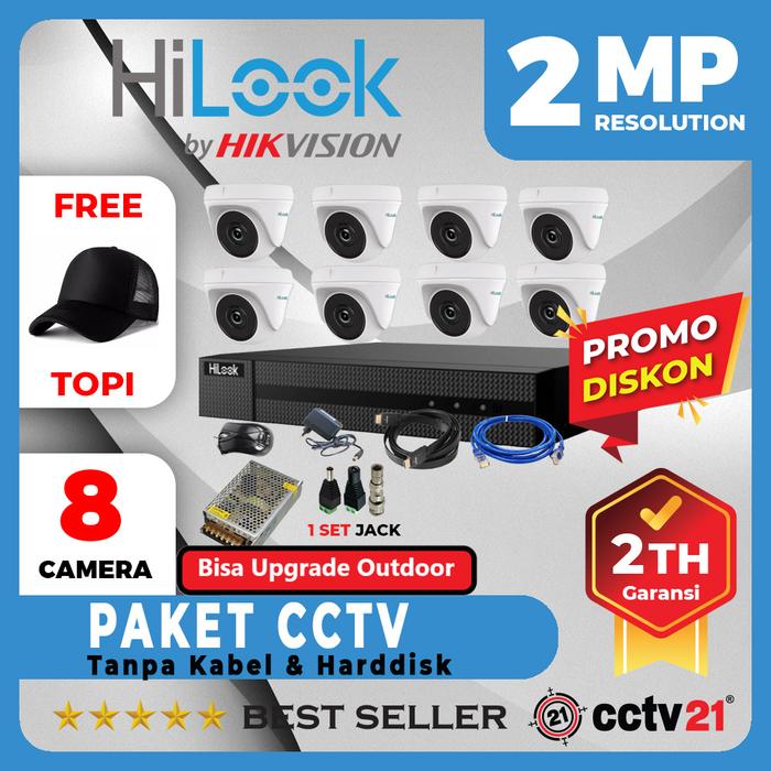 Jual cctv21 Promo Diskon CCTV HILOOK Paket 8 Camera Full HD 2MP+DVR 8Ch - Jakarta Pusat - CCTV21 ...