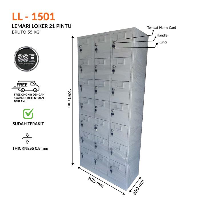 Jual Custom Pabrik Locker Besi / Rak Penyimpanan Kantor - Distributor ...