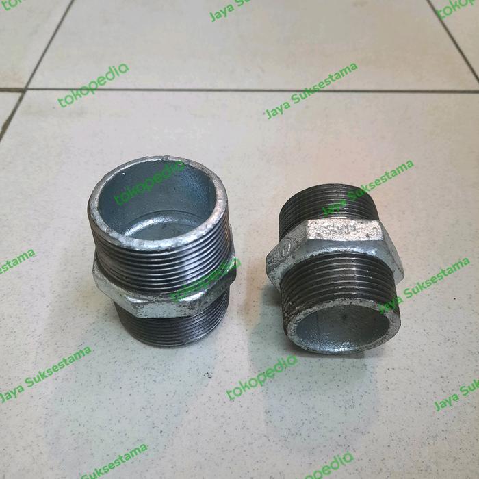 Jual Double Naple Besi Galvanis 2" inch / Double Nepel Galvanis ...