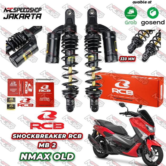 Jual Shock breaker RCB MB-2 330MM Yamaha Nmax 155 old shock RCB MB2 ...