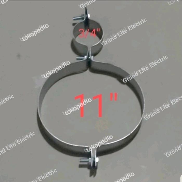 Jual klem tiang pju double 11/ 3/4inch plat galvanis putih - Jakarta ...