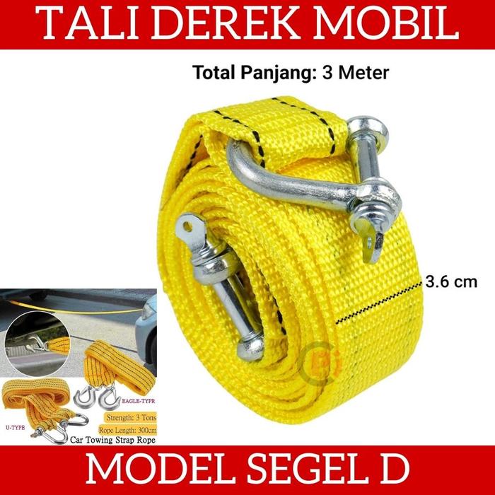 Jual Tali Derek Mobil Tarik Mogok Model U D Tow Rope Towing Panjang 3 ...