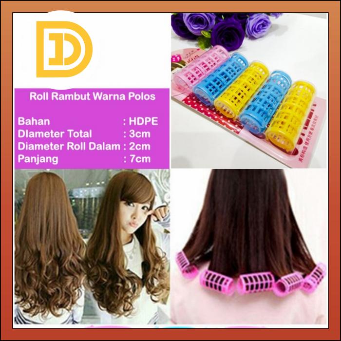 Jual Roll Rambut Jepit Poni Korea Premium Penjepit Rol Rambut Warna ...