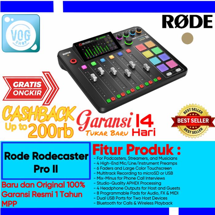 Jual Rode Rodecaster Pro II - Rode Rodecaster Pro 2 Integrated Podcast ...