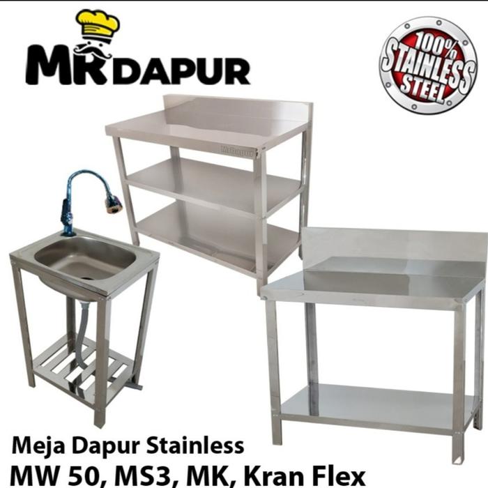 Jual PAKET KITCHEN SET STAINLESS MERK MR DAPUR 2 MEJA 1 WASTAFEL - Jakarta Selatan - Mr Dapur ...