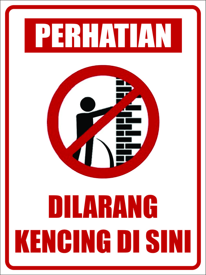 Jual Sign Label Acrylic Papan Rambu peringatan perhatian Dilarang ...