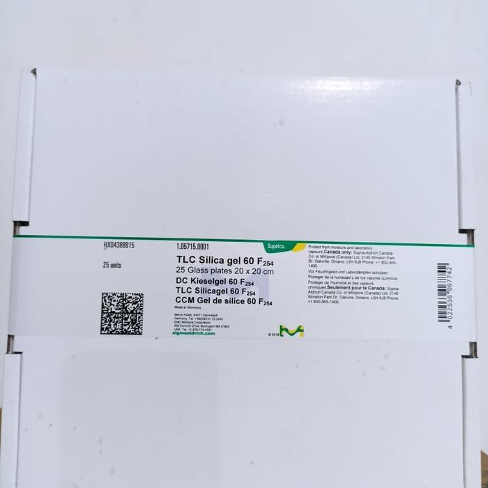 Jual TLC Silica Gel 60 F254 20x20cm 25 sheet Merck 1.05715.0001 - Kab ...