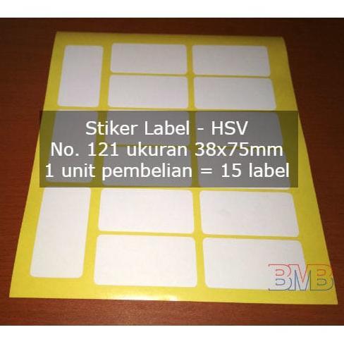 Jual JPV HSV No 121 Stiker Label Seperti Tom and Jerry Paper Kertas ...