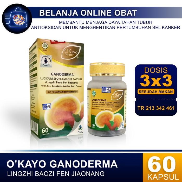Jual O'KAYO NATURE GANODERMA LUCIDUM SPORE ESSENCE CAPSULE - Kota ...