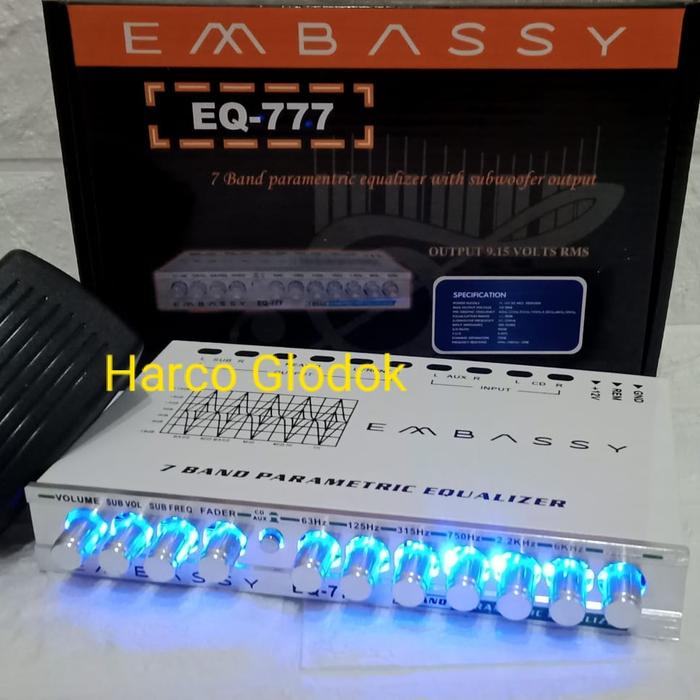 Jual Parametrik Embassy EQ-777 with subwoofer equalizer + Adaptor Embassy - Jakarta Utara ...