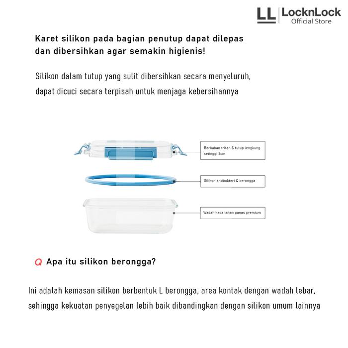 Jual Locknlock Tritan Cap Square Oven Glass Container Kedap Air Dan ...