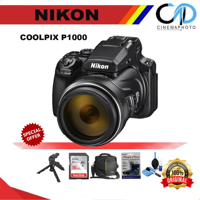Jual Camera Nikon COOLPIX P1000 - Super Zoom Kamera 4K UHD P-1000 - B ...