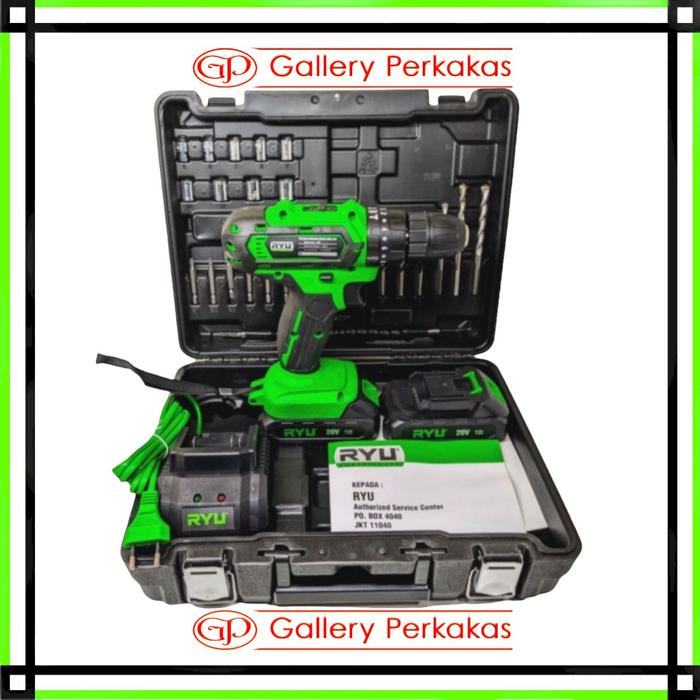Jual RYU BOR TEMBOK BATRAI CORDLES RCI 20 IMPACK DRILL SET 20VOLT 2 ...