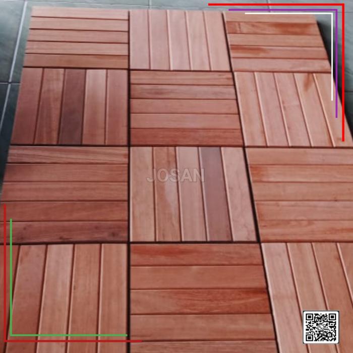 Jual Deck Tile Kayu Bengkirai Lantai Kayu Taman Teras Kuat Tahan Air ...