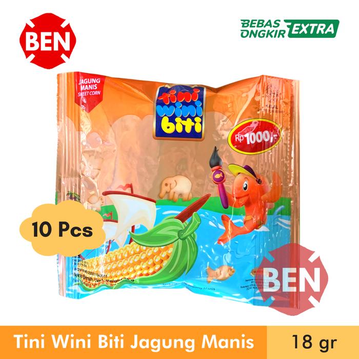Jual Tini Wini Biti JAGUNG MANIS 1 Pak 10 Sachet Pcs Biskuit Sobisco ...