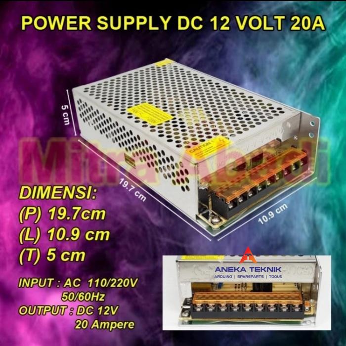 Jual Power Supply 20A 12V - Dengan Fan - Jakarta Barat - Toko Aneka ...