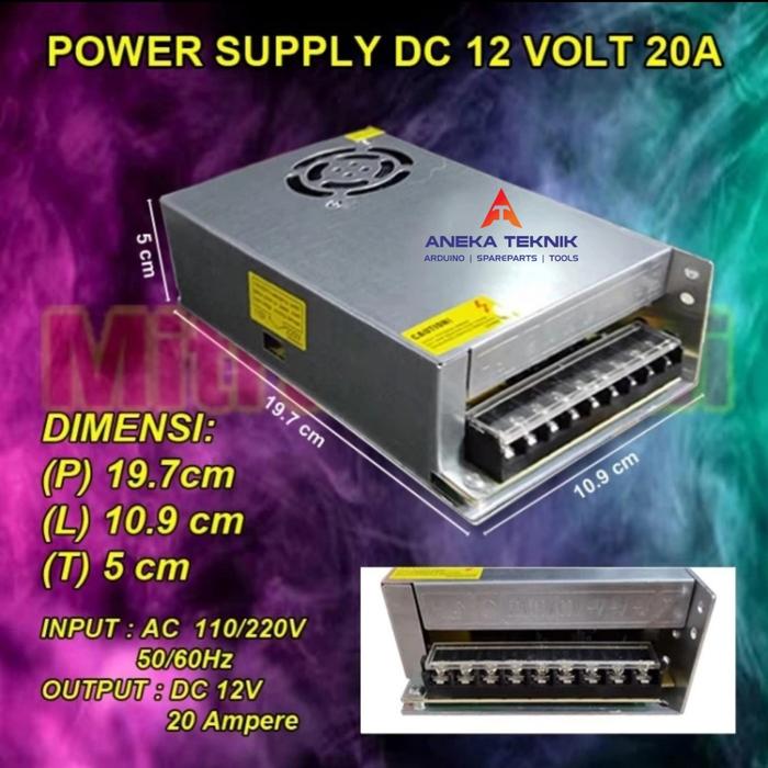Jual Power Supply 20A 12V - Dengan Fan - Jakarta Barat - Toko Aneka ...
