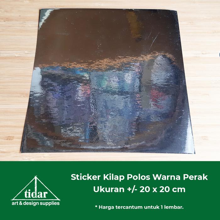 Jual Stiker Kilap Warna Perak 20 x 20 cm - Glossy Silver Sticker - Kota ...