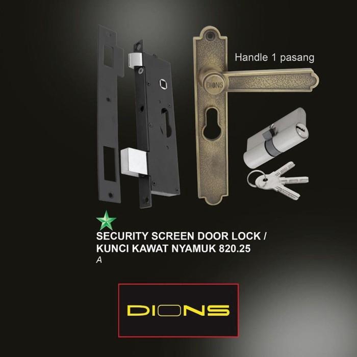 Jual SOLID 820.25 Security Screen Door Lock/Kunci Kawat Nyamuk SET ...