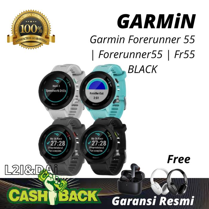 Jual Garmin Forerunner 55 | Forerunner55 | Fr55 BLACK garansi TAM 2 ...