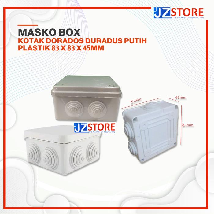 Jual MASKO Box Kotak Dorados Duradus Putih Plastik 83 x 83 x 45mm ...