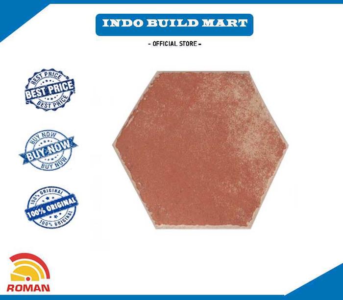 Jual Keramik Roman Hexagonal GH348075 dSorano Rosso 34x39 cm Kw1 ...