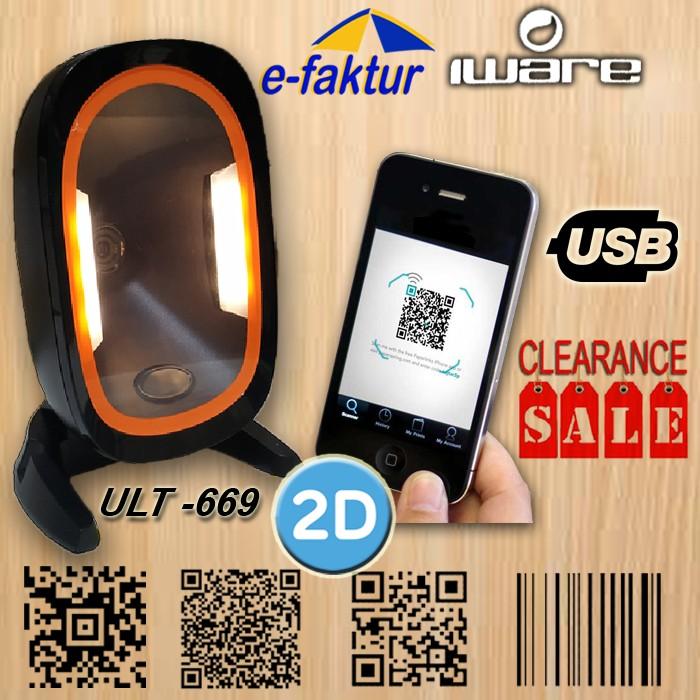 Jual 2D IWARE ULT669 BARCODE SCANNER OMNI IMAGER ( QR CODE-E-FAKTUR ...