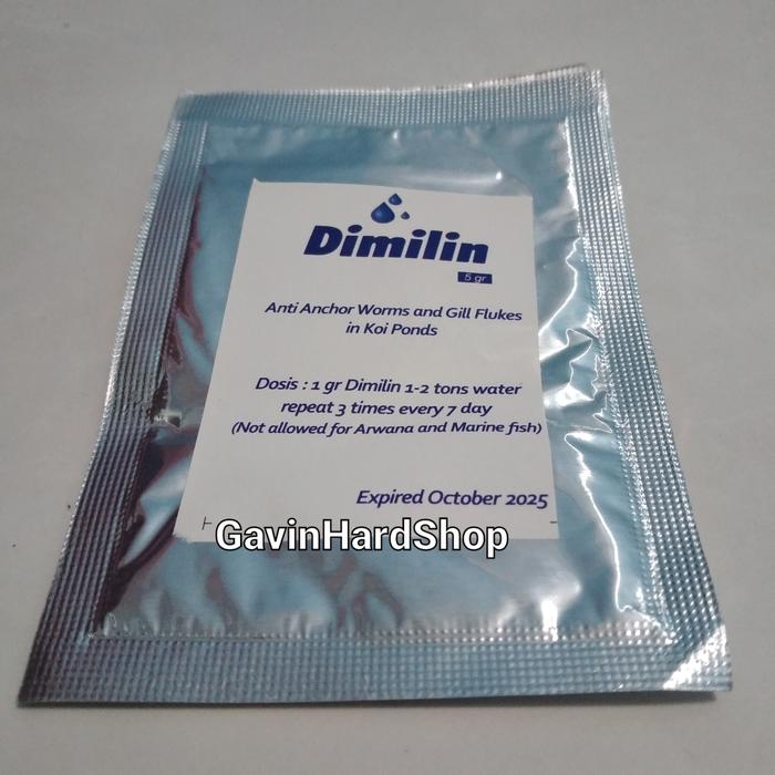Promo DEMILIN DIMILIN PUTIH OBAT ANTI KUTU JARUM PARASIT IKAN KOI KOKI ...