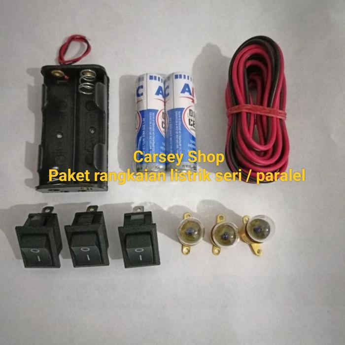 Jual Paket rangkaian listrik seri / paralel ,tugas praktek IPA kelas 6 ...
