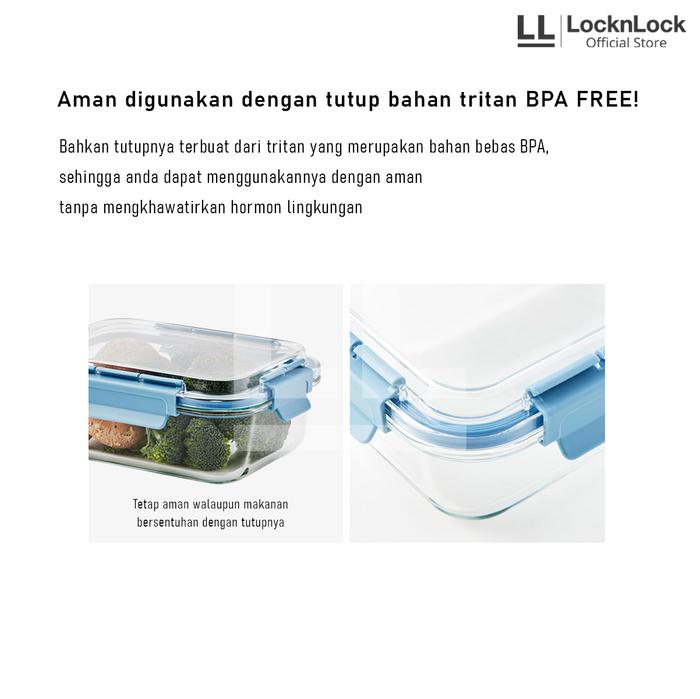 Jual Locknlock Tritan Cap Square Oven Glass Container Kedap Air Dan ...